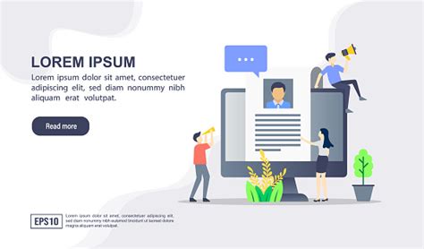 캐릭터와 고용 작업의 벡터 일러스트 레이 션 개념입니다 배너 전단지 승진 마케팅 자료 온라인 광고 비즈니스 프리 젠 테이 션을