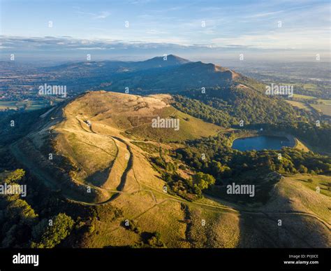 Hill Aerial View Leith Hill Surrey Hills National Landscape