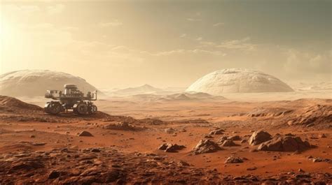Premium Ai Image Exploration Of Mars A Rover On The Surface Of The