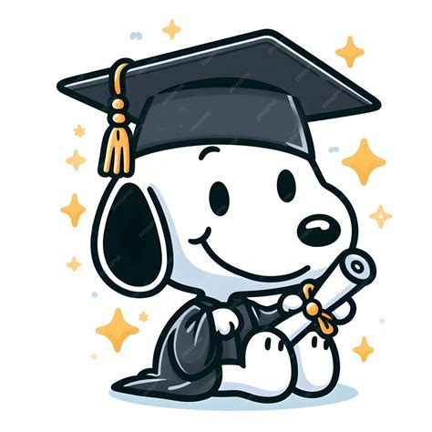 Snoopy Graduado Imagen Premium Generada Con Ia