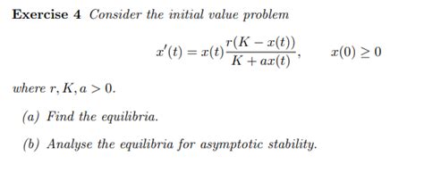 Solved Exercise 4 ﻿consider The Initial Value