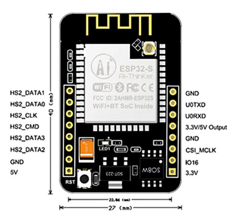 Esp32 Cam Wi Fi модуль с камерой Ov2640 купить в