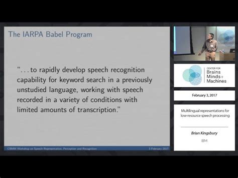 Free Video Multilingual Representations For Low Resource Speech Processing From Mitcbmm Class