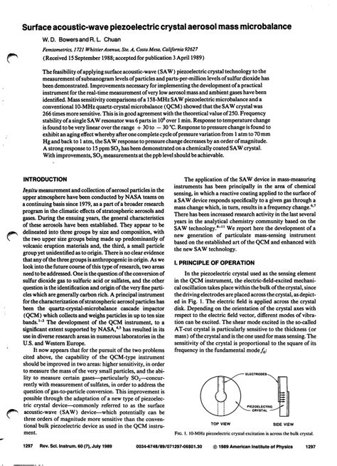 Pdf Bowers Rev Sci Instrum 60 1297 1989