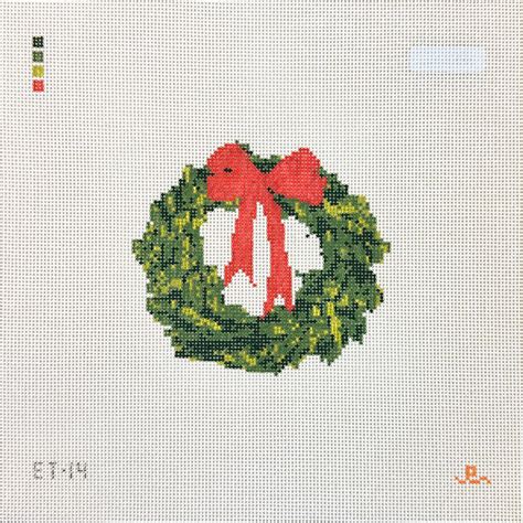 Goodpoint Needlepoint Elizabeth Taylor Holiday Wreath Needlepoint Canv