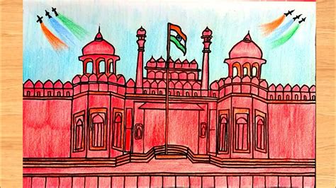 Drawing Of Red Fort