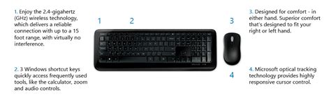 Microsoft Wireless Desktop 850 Keyboard And Mouse Black Uk Computers And Accessories
