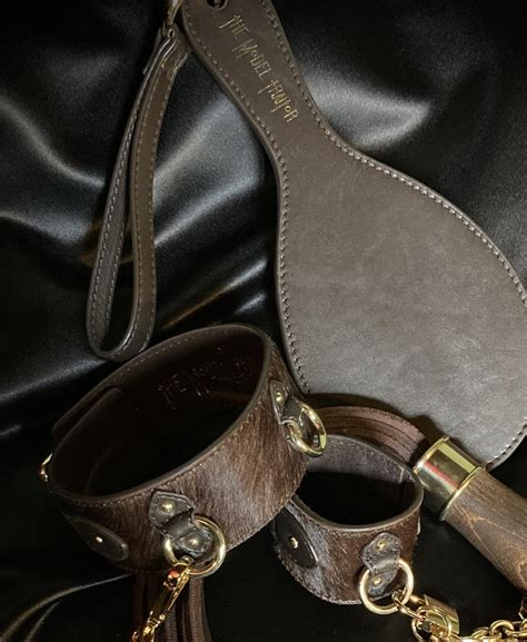 Dark Brown Leather Spanking Paddle Luxury Discipline Impact Tool