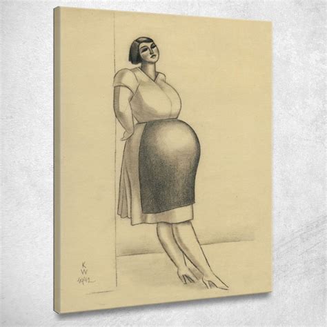 Pregnant Women Karl Wiener Canvas Print