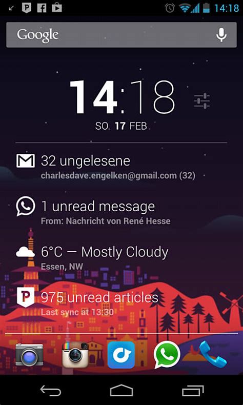 DashClock Widget für Android WhatsApp Extension und Update auf Version verfügbar