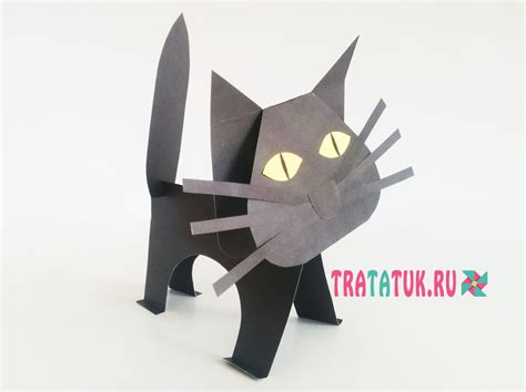Как сделать кота из бумаги