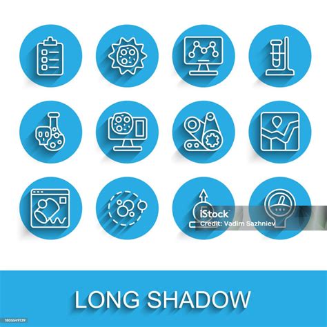 세트 라인 데이터 시각화 원자 할 일 목록 또는 계획 물리 공식의 힘 게이지 스케일 유전 공학 그래프 차트 인포 그래픽 및