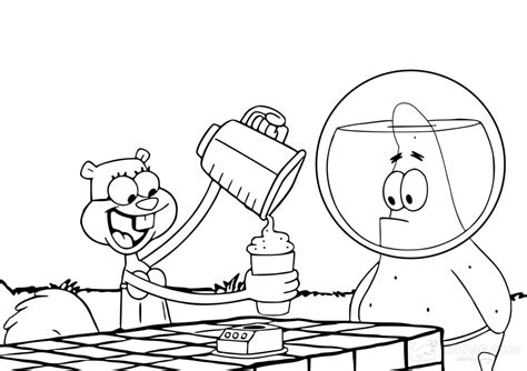 Sandy Cheeks Printable Coloring Pages