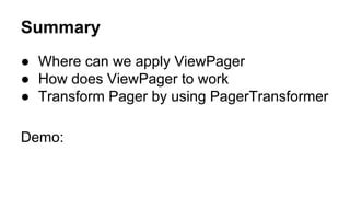 Android Training View Pager PDF