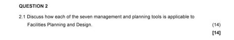 Solved 21 Discuss How Each Of The Seven Management And