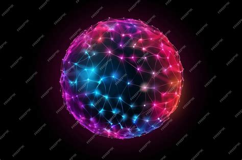 Premium Ai Image Abstract Globe Network Icon Generative Ai