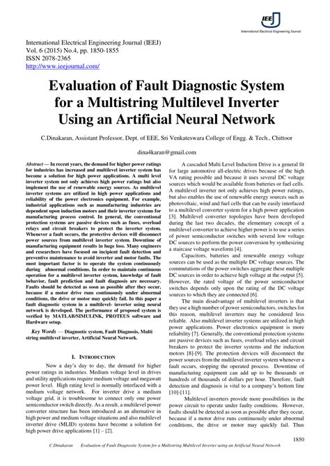 Pdf Evaluation Of Fault Diagnostic System For A Multistring