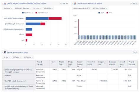 Custom Harvest Timesheet And Invoice Reports And Dashboards