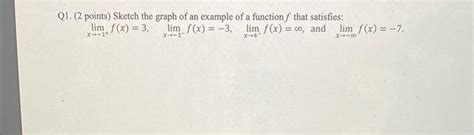 solved q1 2 points sketch the graph of an example of a