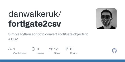 Github Danwalkeruk Fortigate2csv Simple Python Script To Convert