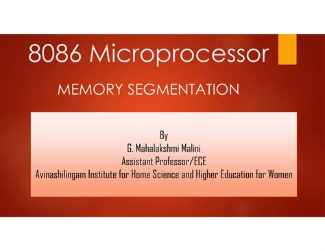 8086 Memory Segmentation PPT