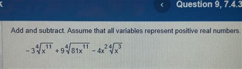 Solved Add And Subtract Assume That All Variables Represent Chegg