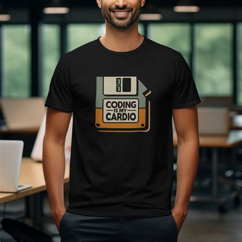 Retro Computer Nerd T Shirt Funny Coding Cardio Tee T Etsy