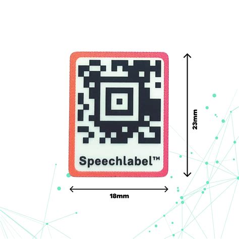 Qr Code Sticker Thin Speechlabel™ Contains 100 Labels