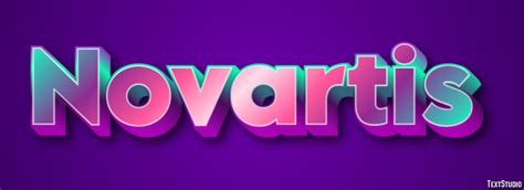 Novartis Purple Green And Pink 3d Text Effect Generator