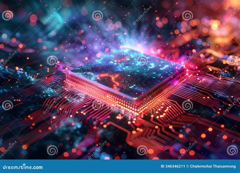 A Visual Representation Of A Quantum Computer Chip By Generative Ai