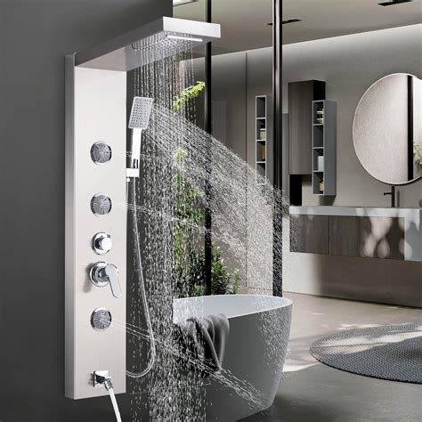 Vevor Shower Panel System 6 Shower Modes Led And Display Shower Panel