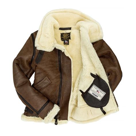 Womens Cockpit B 3 Leather Bomber Jacket