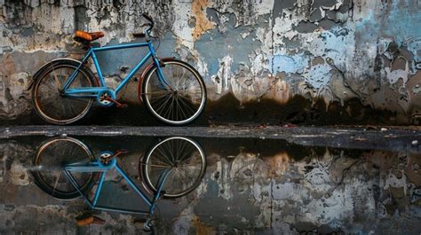 Free Reflective Bicycle Scene Image Bicycle Reflection Vintage