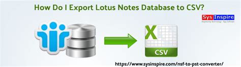 how do i export lotus notes database to csv know the method