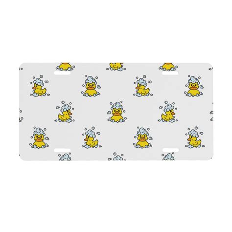 Easygdp Rubber Duck Showe License Plate Car Front License Plate Car Decoration Car Accessories