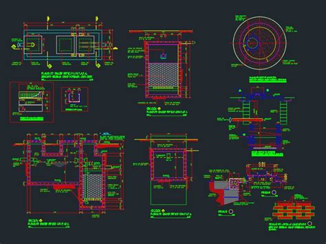 Septic Tank In Autocad Cad Download 1844 Kb Bibliocad