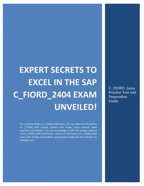 Ppt Expert Secrets To Excel In The Sap Cfiord2404 Exam Unveiled