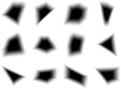 Halftone Triangle Pattern Reprographic Technique Vector Image