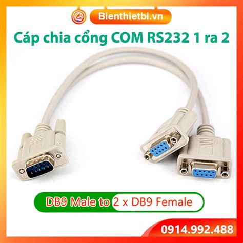 Cáp Chia Db9 Male To 2 Db9 Female Chia Cổng Com Rs232 9pin Đực Ra 2 X 9pin Cái Cho Máy Công