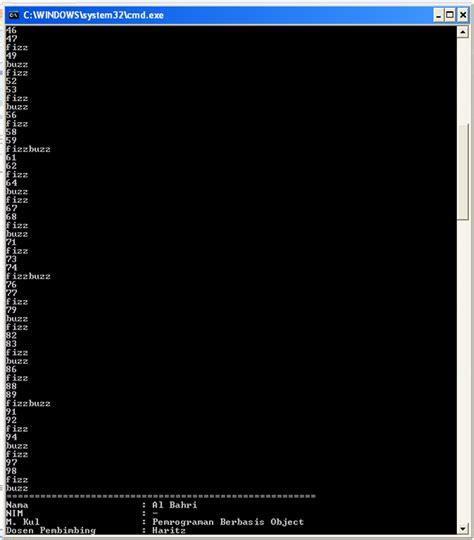 Pemrograman Java 3 Fizz 5 Buzz 3 And Fizzbuzz Al Bahri