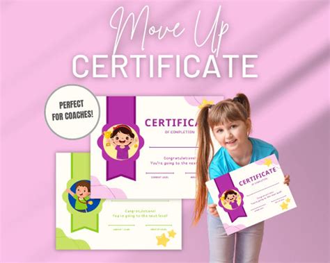 Move Up Certificate Level Up Certificate Gymnastics Certificate Gymnastics Coach Printable