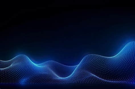 Premium Ai Image Dynamic Blue Particle Wave Abstract Sound Visualization Digital Structure Of