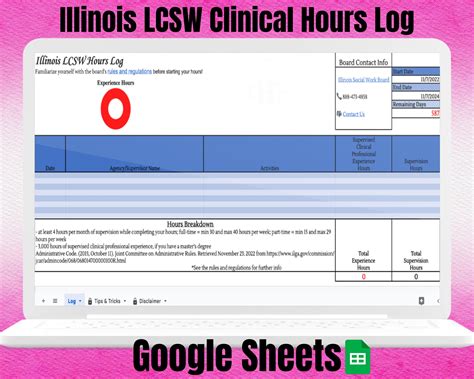 New Jersey Lcsw Ceu Tracker Social Worker Supervision Hours Clinical