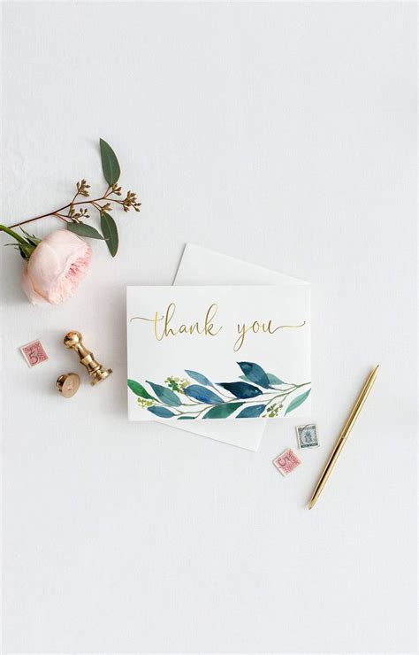 Wedding Thank You Card Instant Download Thank You Cards Printable