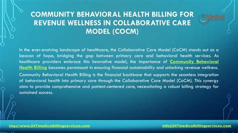 Ppt Community Behavioral Health Billing For Revenue Wellness In Collaborative Care Model