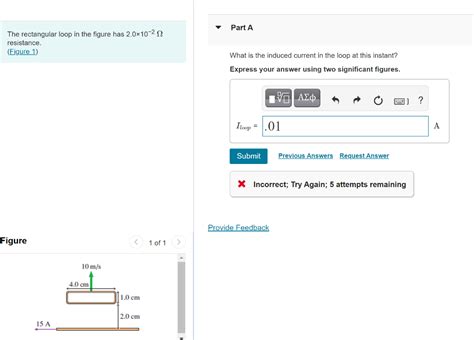Solved Part A The Rectangular Loop In The Figure Has Chegg Com