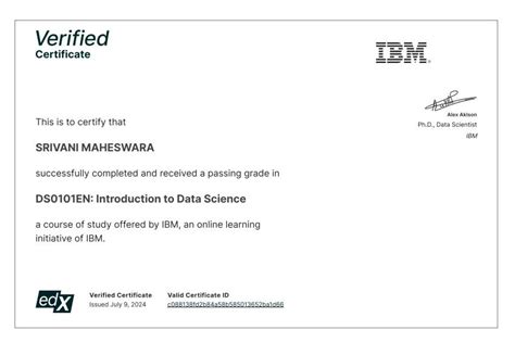 Srivani Maheswara On Linkedin Datascience Edx Certification