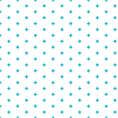 Simple Abstract Seamlees Skye Colour Star Polka Dot Pattern On White