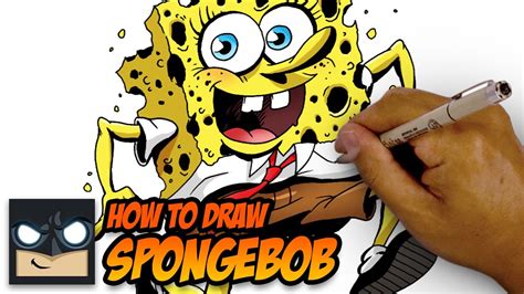 How To Draw Spongebob Squarepants Sketch Tutorial Youtube