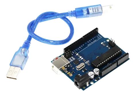 Placa Uno R3 Atmega328 Cabo Usb Compatível Com Arduino Parcelamento